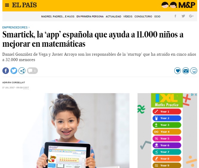 Smartick, el método que ayuda a 11.000 niños a mejorar en matemáticas