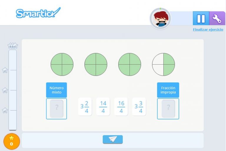 Números mixtos para representar fracciones impropias - Smartick